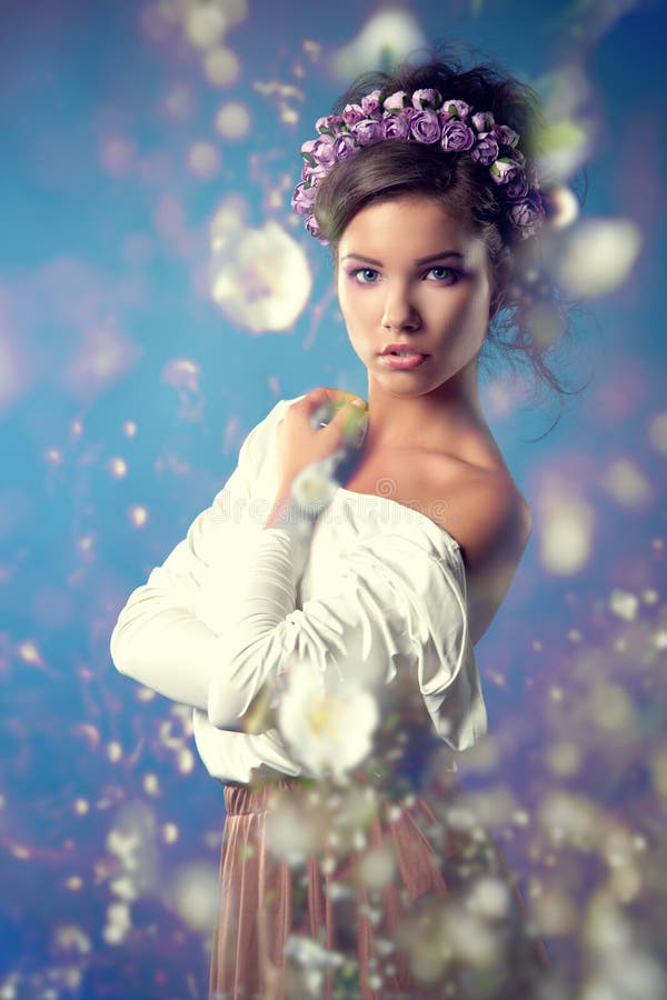 Spring goddess stock image. Image of attraction, fashion - 33079129