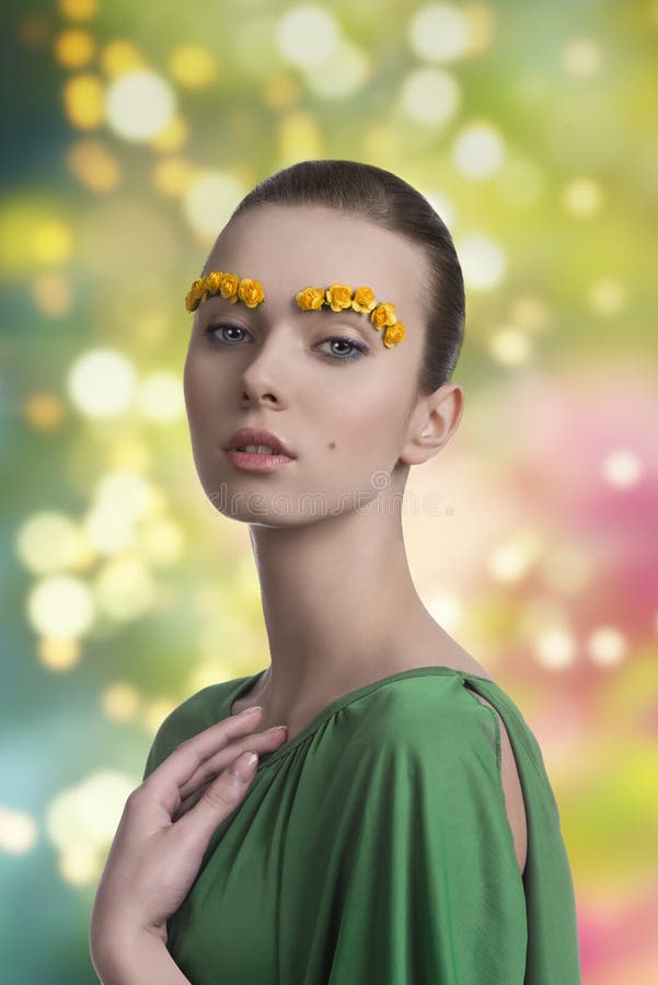 Girl with spring make-up stock image. Image of female - 37829407