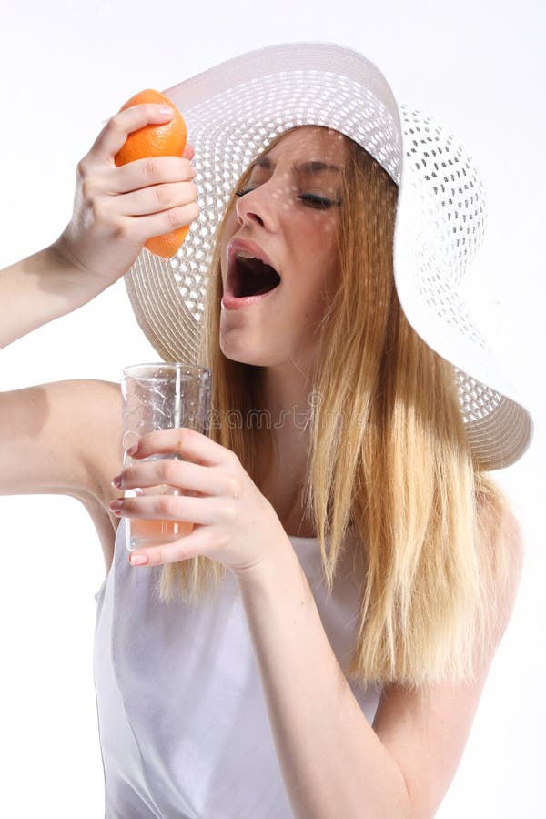 Girl and Boy Squeezed Fresh Juice Stock Image - Image of healthy ...