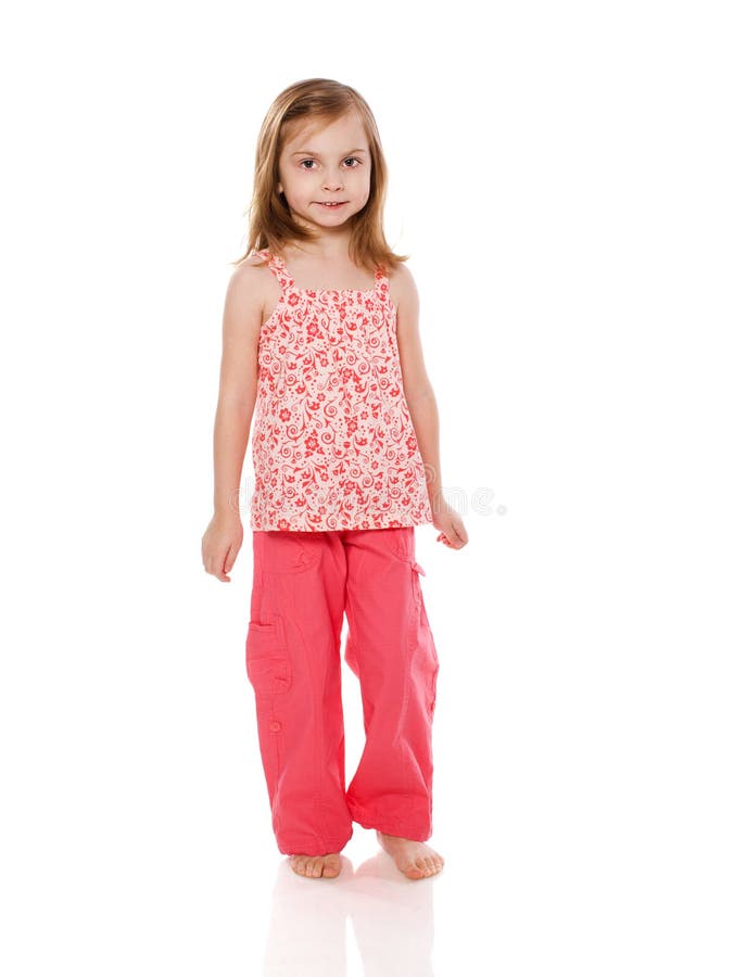 Girl standing stock photo. Image of preschool, casual - 22700434