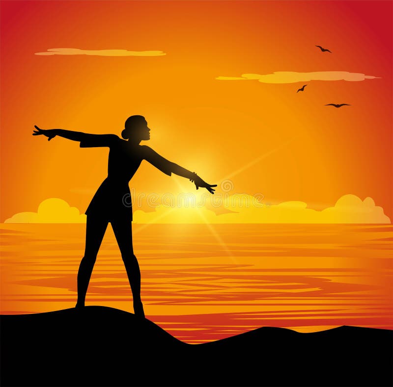 Man with open arms stock vector. Illustration of colors - 91019224