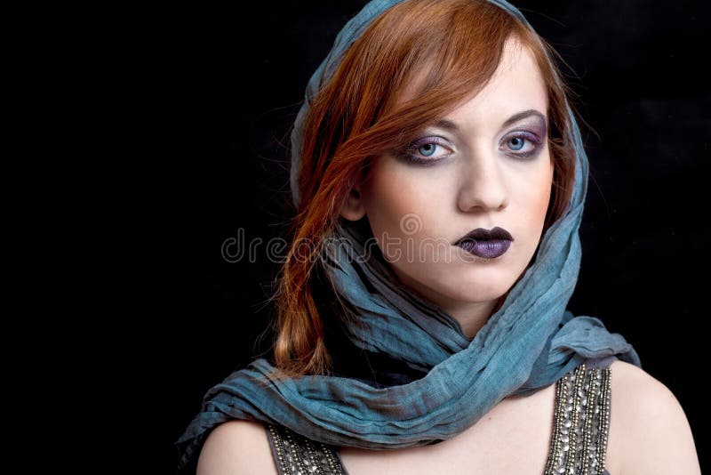 Girl with strong makeup stock image. Image of lips, white - 14437827