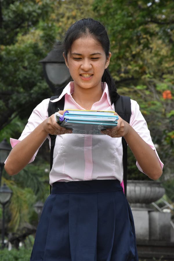 A Girl Student and Anger stock image. Image of student - 269663265