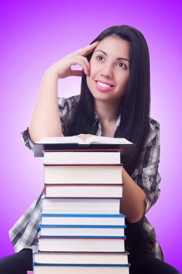 Student With Books stock image. Image of college, female - 1885431