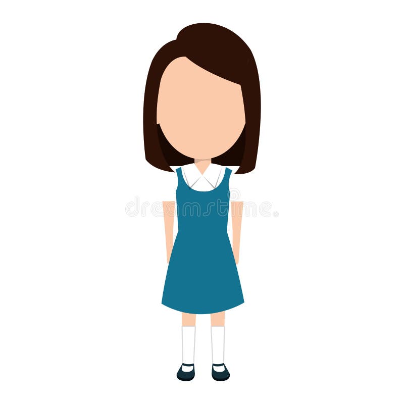 Girl Student Character Isolated Icon Stock Vector - Illustration of ...