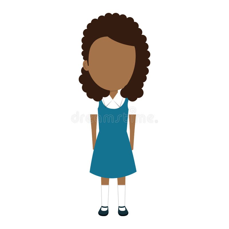 Girl Student Character Isolated Icon Stock Vector - Illustration of ...
