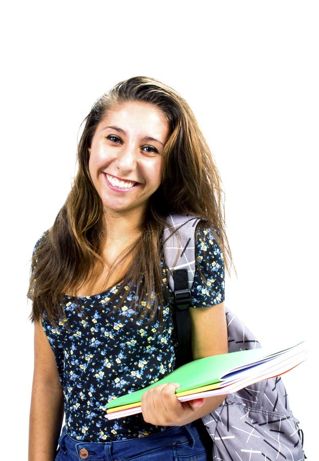 Girl student stock image. Image of female, colorful, hand - 46505117