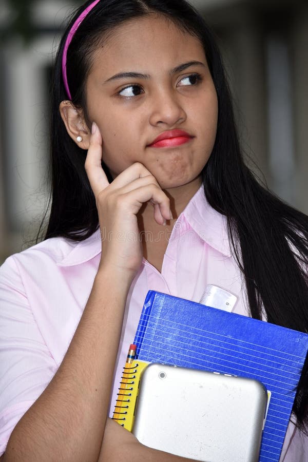 Girl Student Decision Making Stock Image - Image of thinking ...