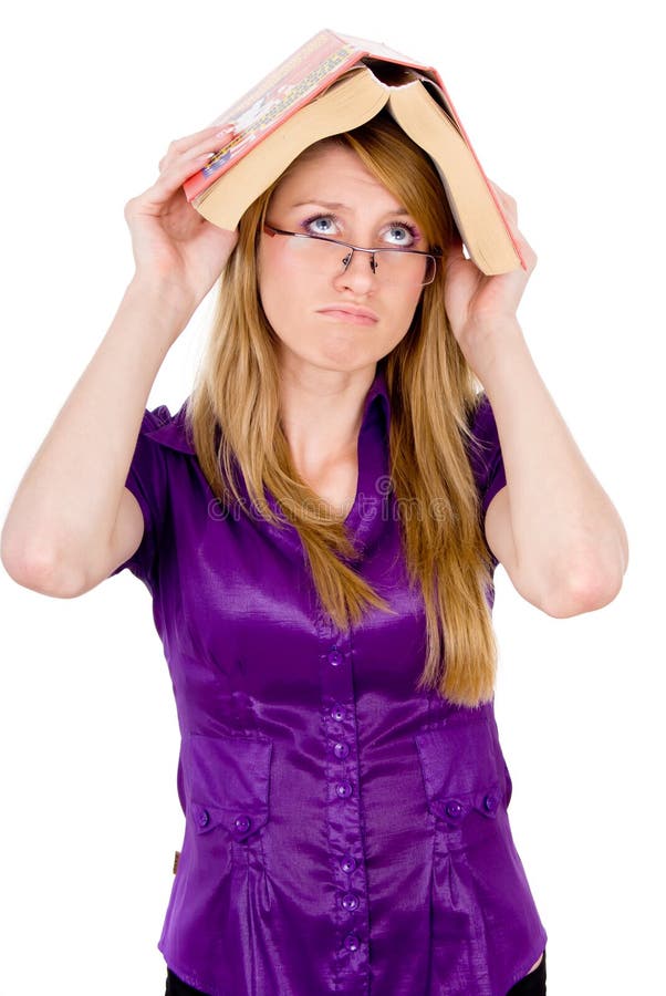 Girl Student Keep Dictionary Head Stock Photos - Free & Royalty-Free ...