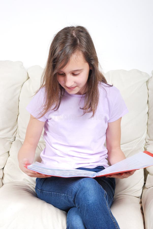 Girl Student with a Notebook Stock Photo - Image of study, paper: 19573406
