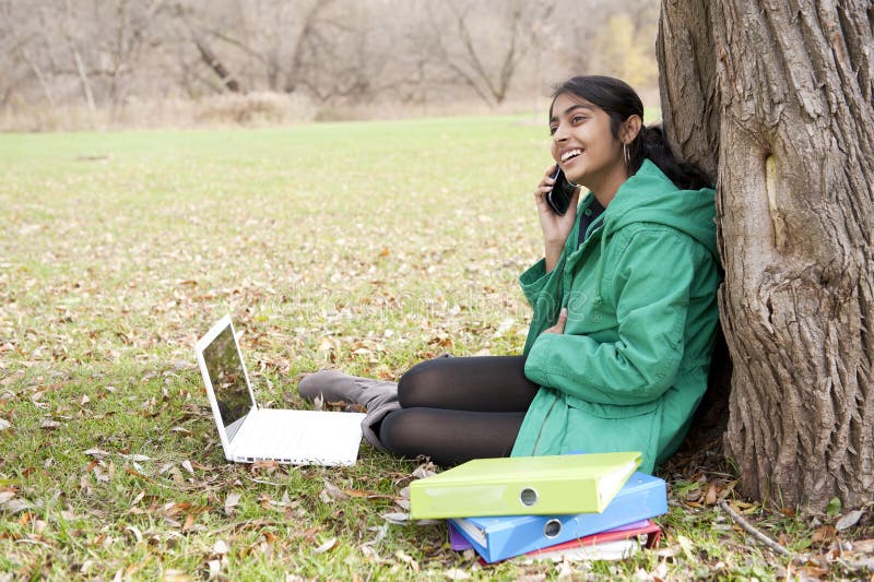 Girl student in outdoor stock image. Image of indian - 28571897