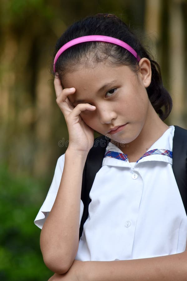A Girl Student Wondering stock photo. Image of female - 143973920