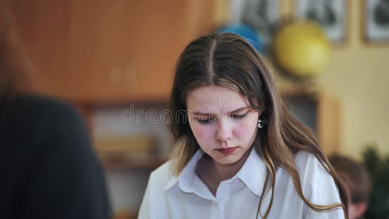 A Girl Student Writes Math Formulas in a Notebook. Stock Video - Video ...