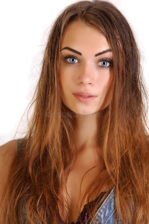 The girl in the studio stock photo. Image of hand, front - 26723994