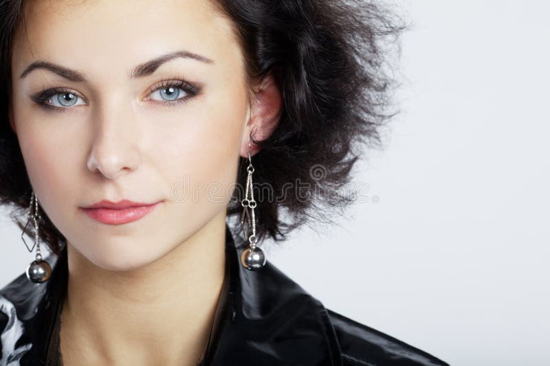 Beautiful Girl Studio Portrait Stock Image - Image of attractive, dress ...