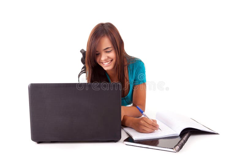 Girl studying stock photo. Image of casual, beauty, lifestyle - 26110240