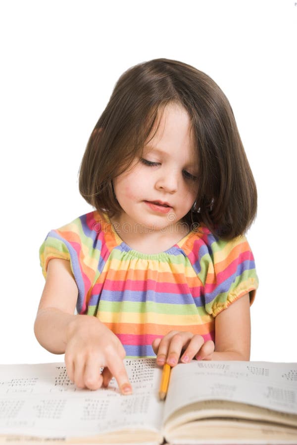 Girl Studying From Book Royalty Free Stock Photo - Image: 2428945