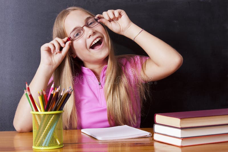 Girl studying stock photo. Image of children, growth - 78435996