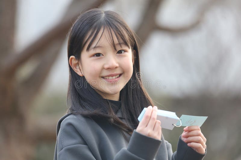A Girl Studying Using a Vocabulary Book Stock Image - Image of ...