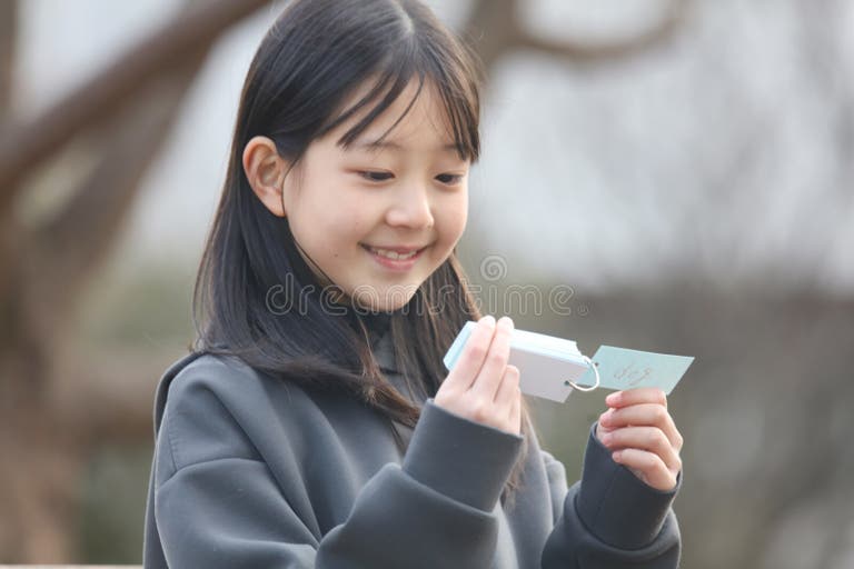 A Girl Studying Using a Vocabulary Book Stock Image - Image of learning ...