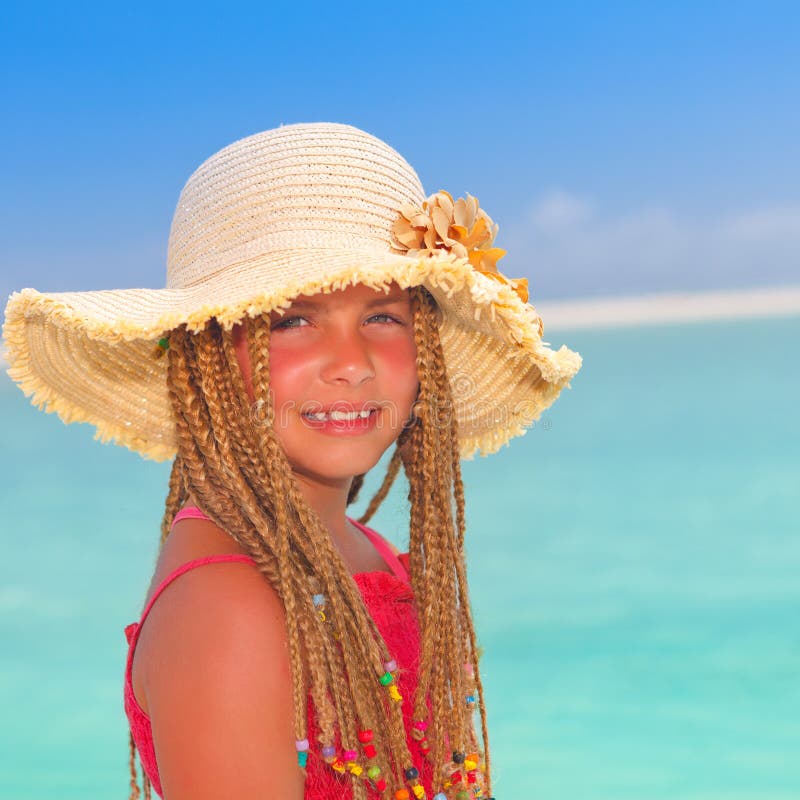 Tropical Girl with Frangipani Flower Stock Image - Image of beach ...