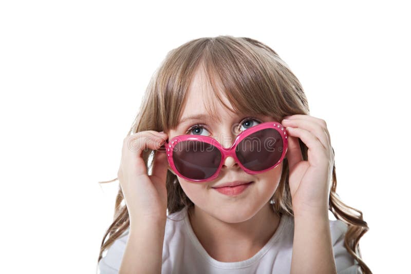 Girl with sunglasses stock photo. Image of children, hair - 29803594