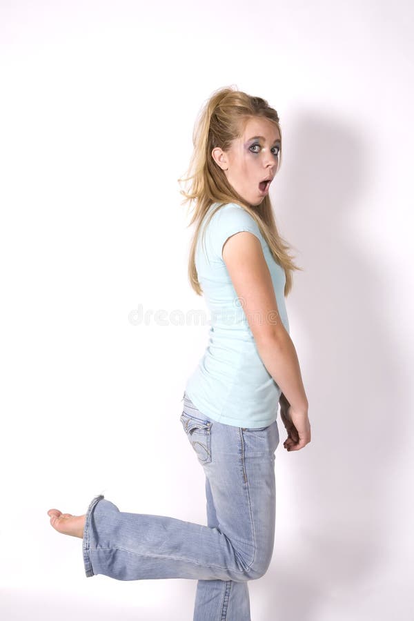 Teenage Girl Standing Up