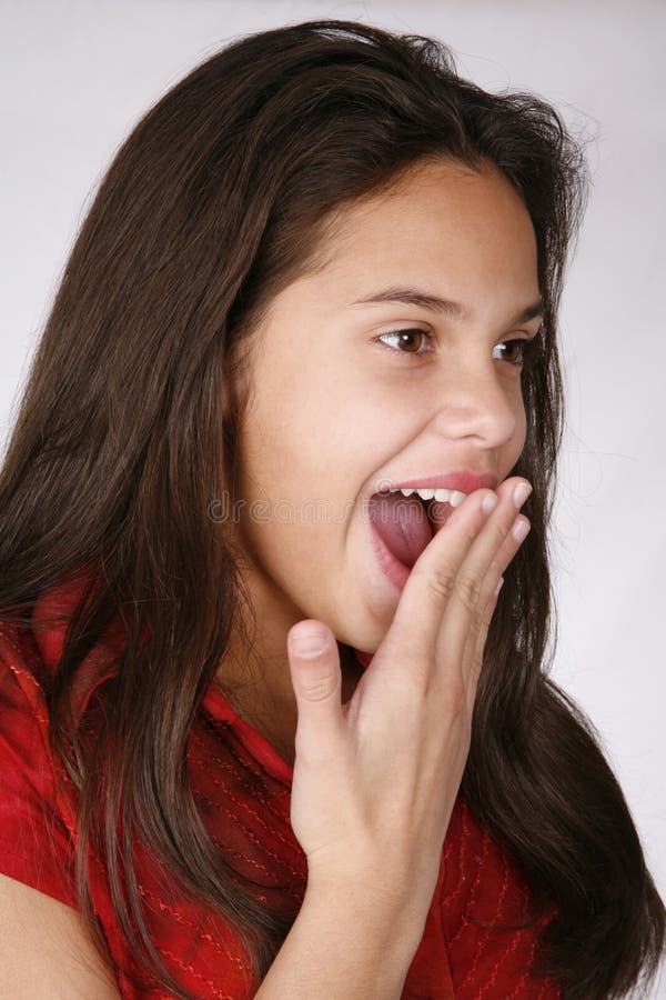 Girl surprised stock image. Image of shocked, shirt, hair - 476493