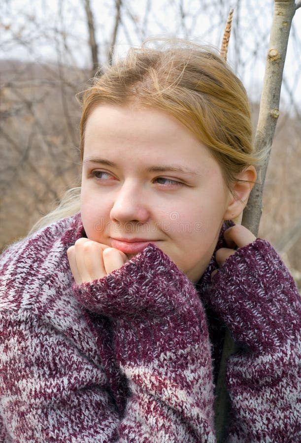 Girl in sweater 9 stock photo. Image of confidence, face - 13341620