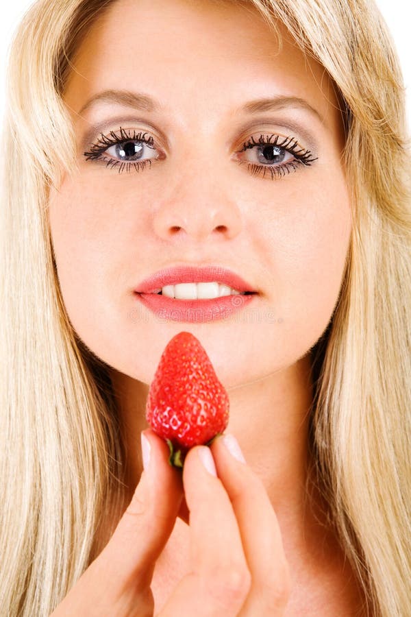 Girl and sweet berry stock photo. Image of health, model - 5518490