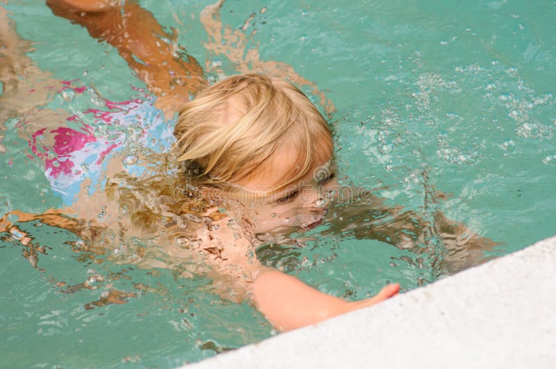 Girl Swimming stock photo. Image of holiday, swim, little - 24689988