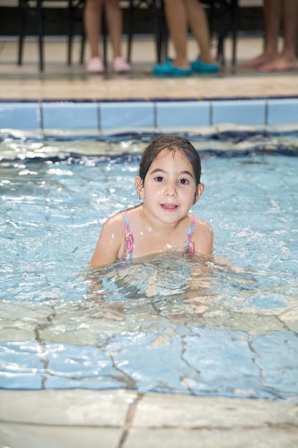 Girl in swimming pool stock image. Image of play, pretty - 5738789