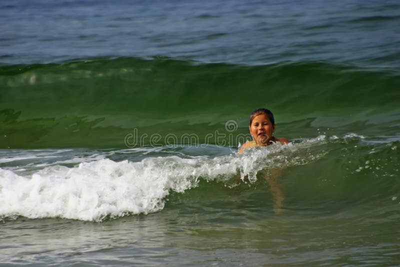 Girl swimming in sea stock image. Image of holiday, child - 3051689