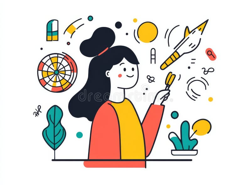 Darts Game Cartoon Draw Stock Photos - Free & Royalty-Free Stock Photos ...