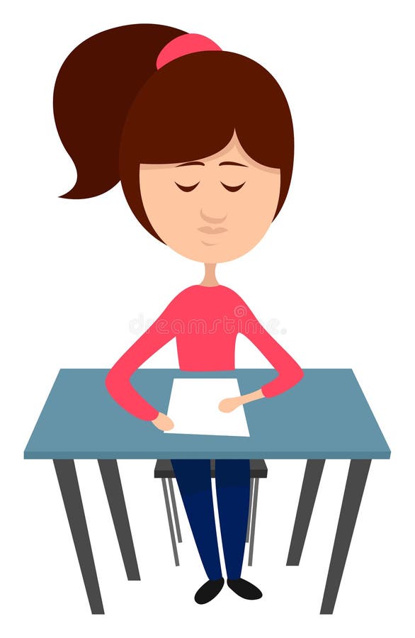 Taking A Test Clip Art