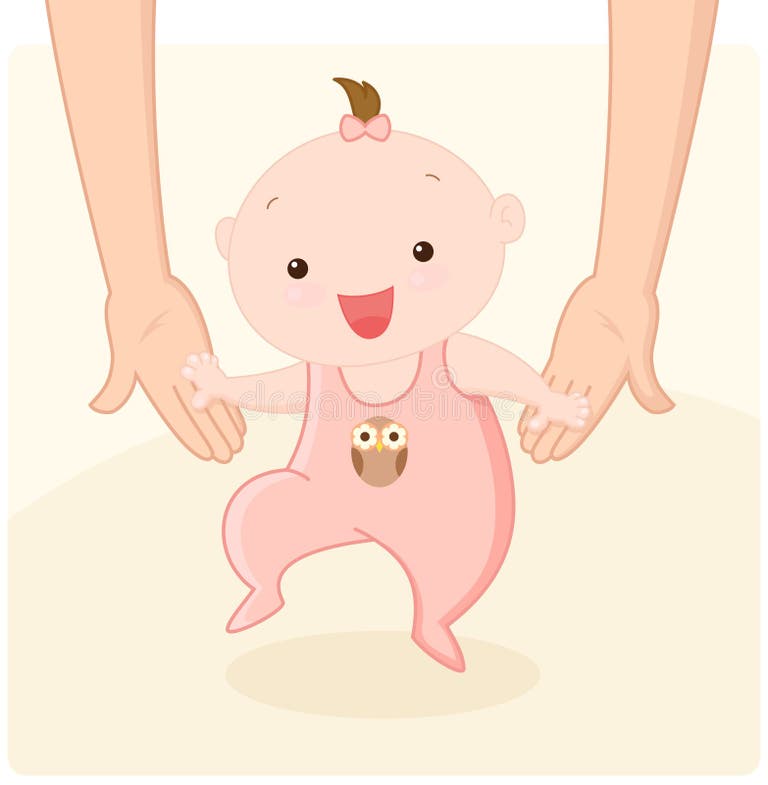 Baby First Steps Cartoon Stock Illustrations – 327 Baby First Steps ...