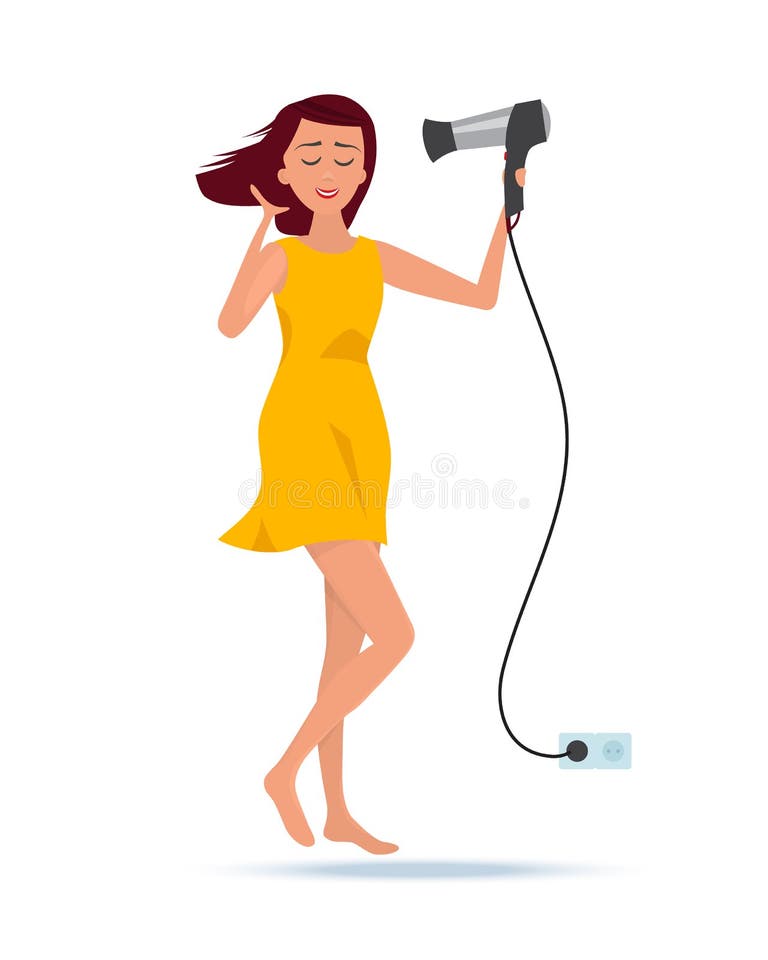 Woman Taking Shower Cartoon Vector Illustration Stock Illustrations
