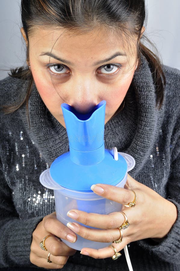 Girl taking steam stock photo. Image of vapourizer, fashionable - 12694542