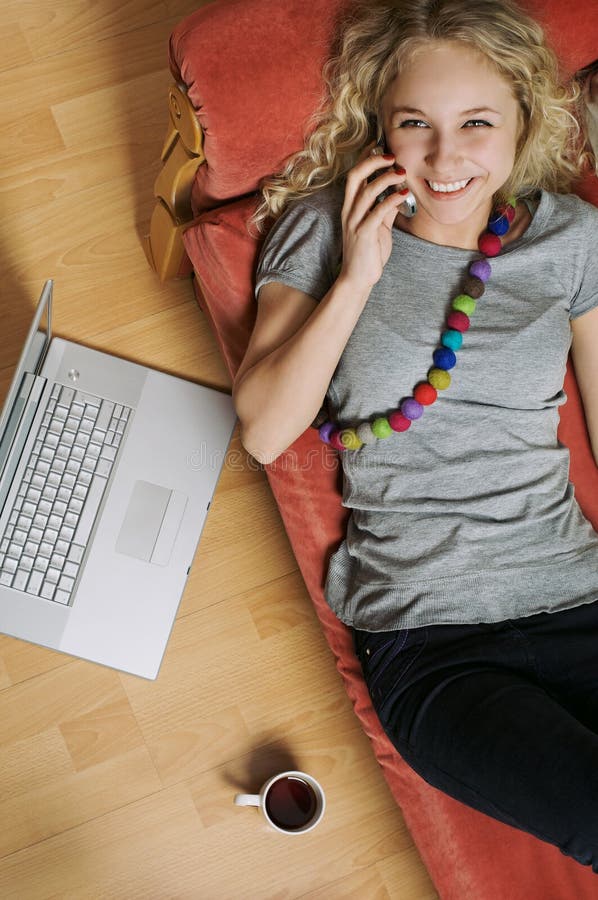 Girl talking stock image. Image of domestic, lifestyles - 7628809