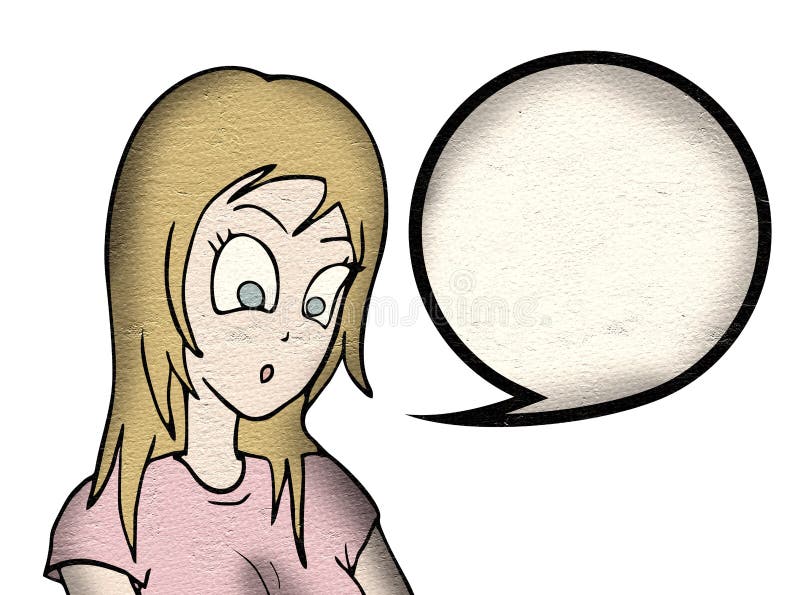 Girl talking stock illustration. Illustration of design - 89785148