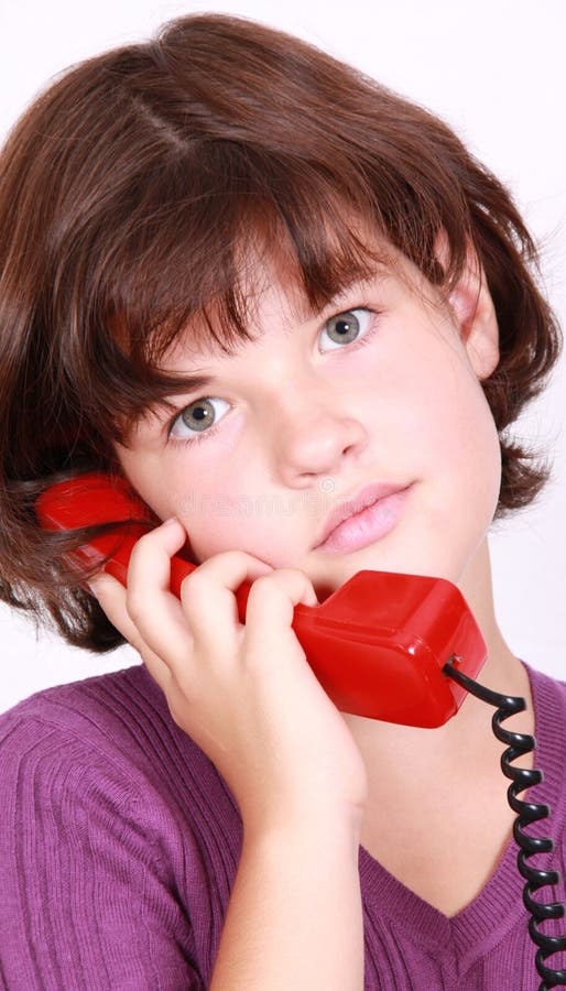 Girl Talking on the Phone stock photo. Image of contact - 11877126