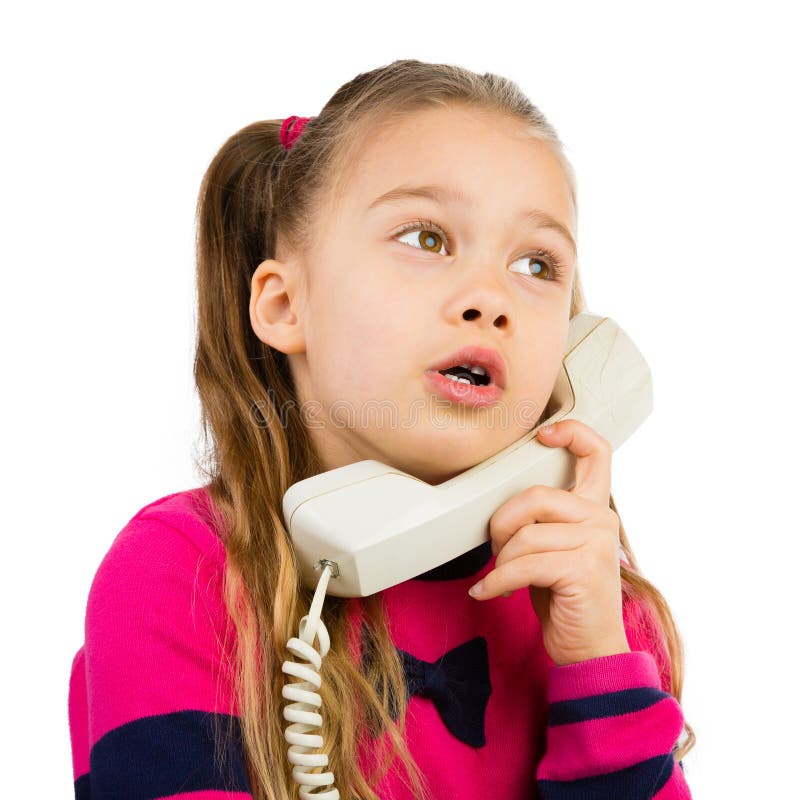 Girl Talking by the Phone stock photo. Image of romantic - 38147914