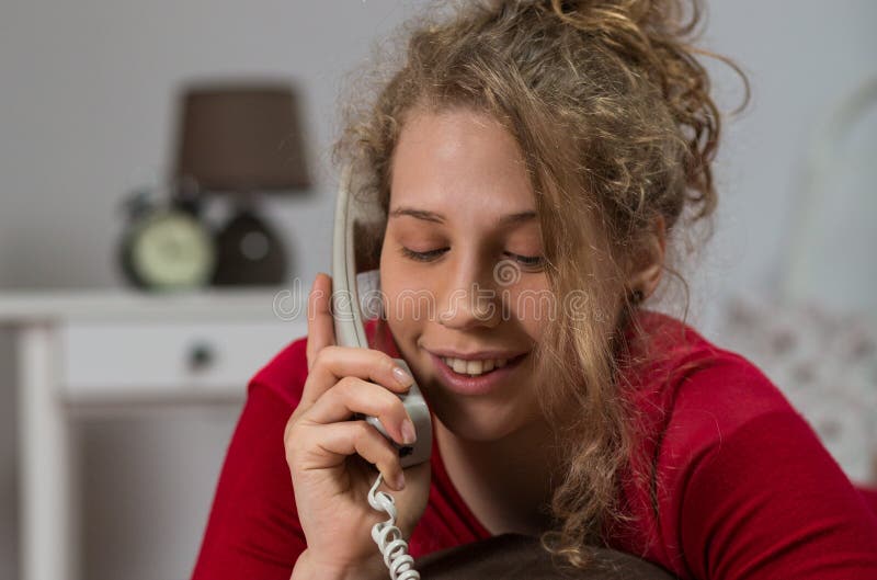 Girl talking on the phone stock photo. Image of mobile - 62120120