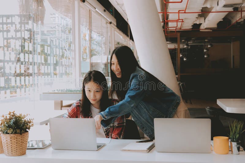Girl Teenager College High School Student Studying with Computer Stock ... Girl Teenager College High School Student Studying with Computer Stock ...