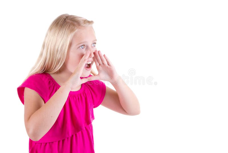 Girl or teenager shouting stock image. Image of excited - 25952377