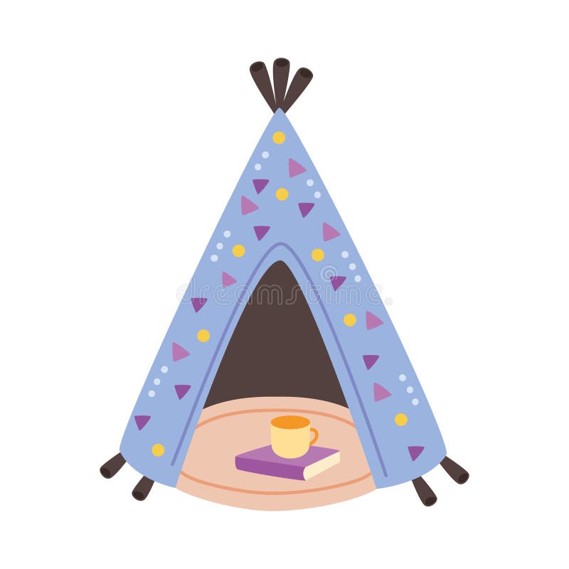 Girl teepee design stock illustration. Illustration of design - 301285039