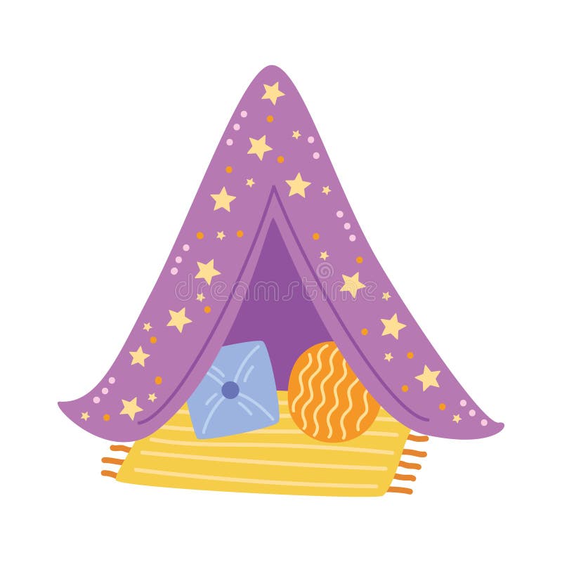 Girl teepee illustration stock illustration. Illustration of nature ...