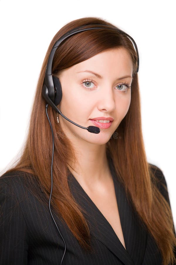 Customer Support Operator Woman Stock Image - Image of person, free ...