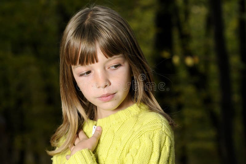 Girl thinking stock image. Image of feeling, enjoying - 11521765