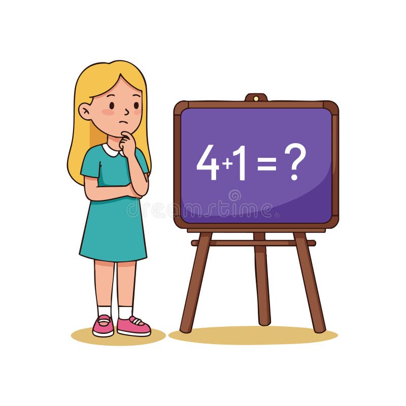 Girl Thinking Math Stock Illustrations – 171 Girl Thinking Math Stock ...